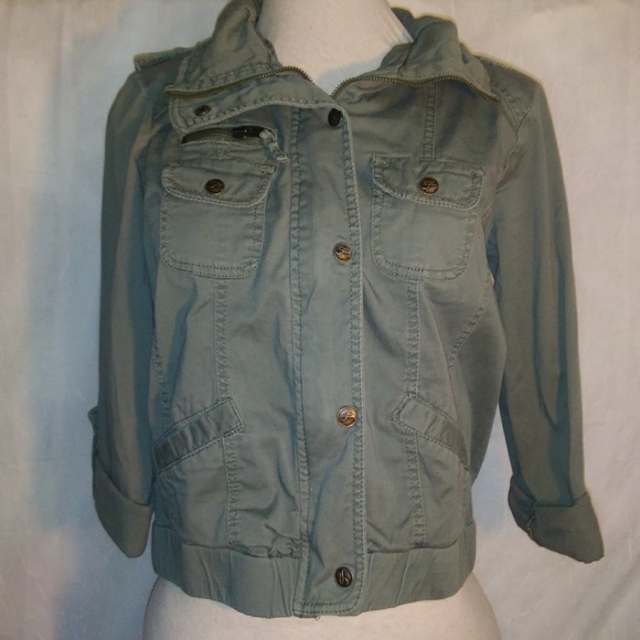 Style & Co. | Jackets & Coats | Womens Medium Army Green Styleco Jacket ...
